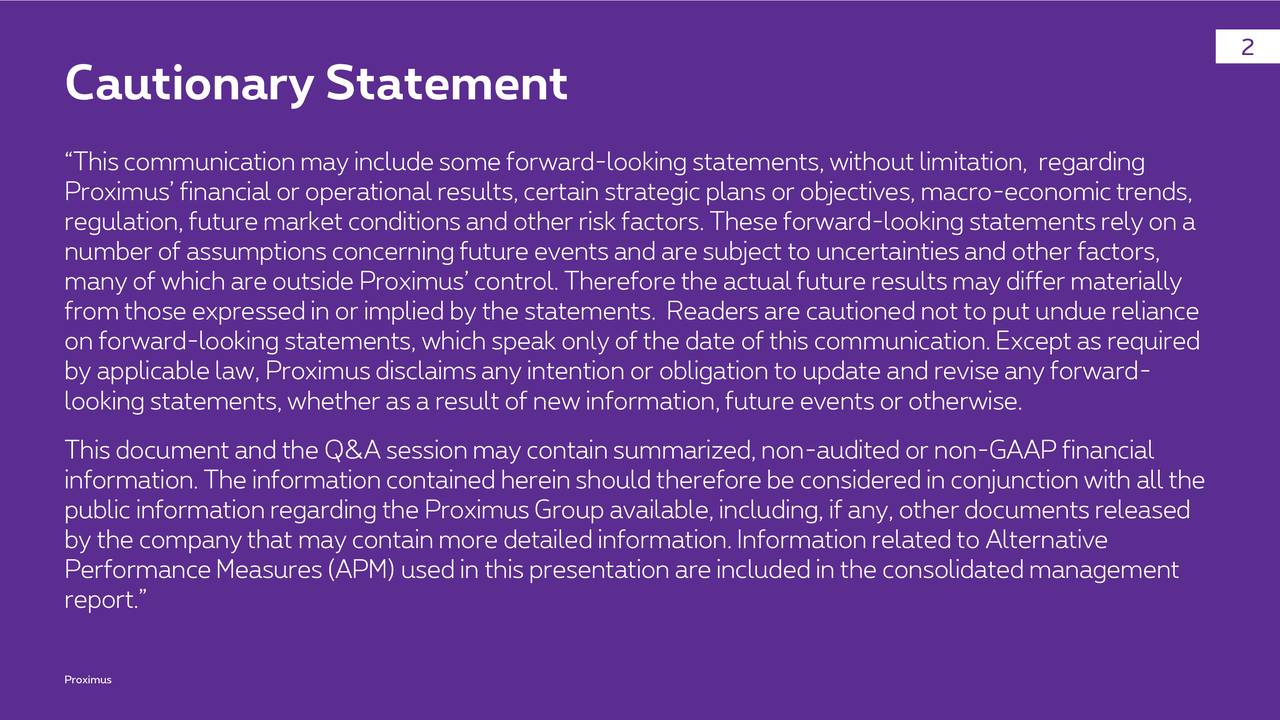 Proximus PLC 2019 Q3 - Results - Earnings Call Presentation (OTCMKTS ...