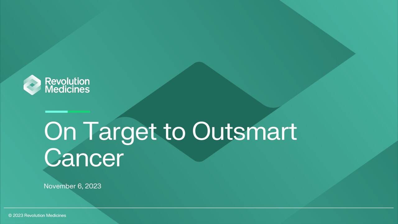 Revolution Medicines, Inc. 2023 Q3 - Results - Earnings Call ...