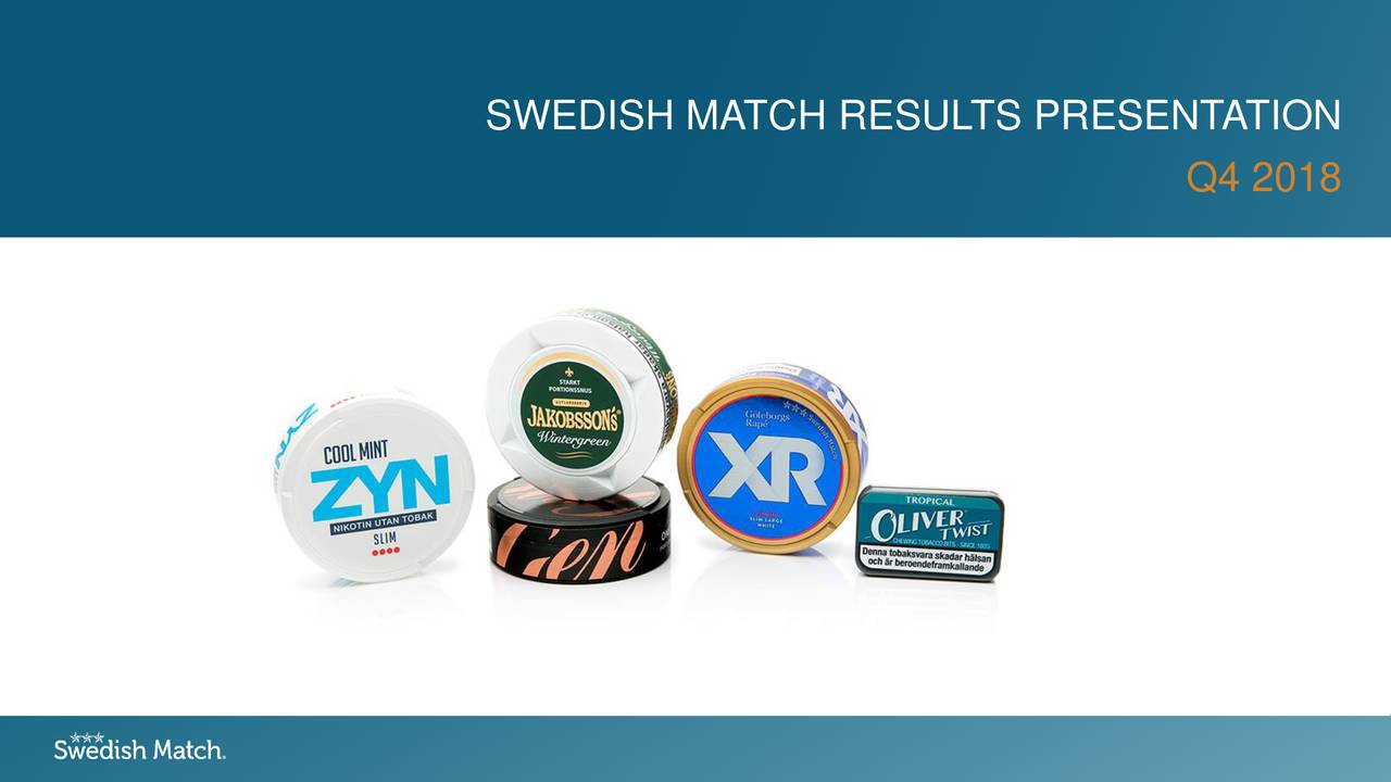 Swedish Match AB 2018 Q4 - Results - Earnings Call Slides (OTCMKTS ...
