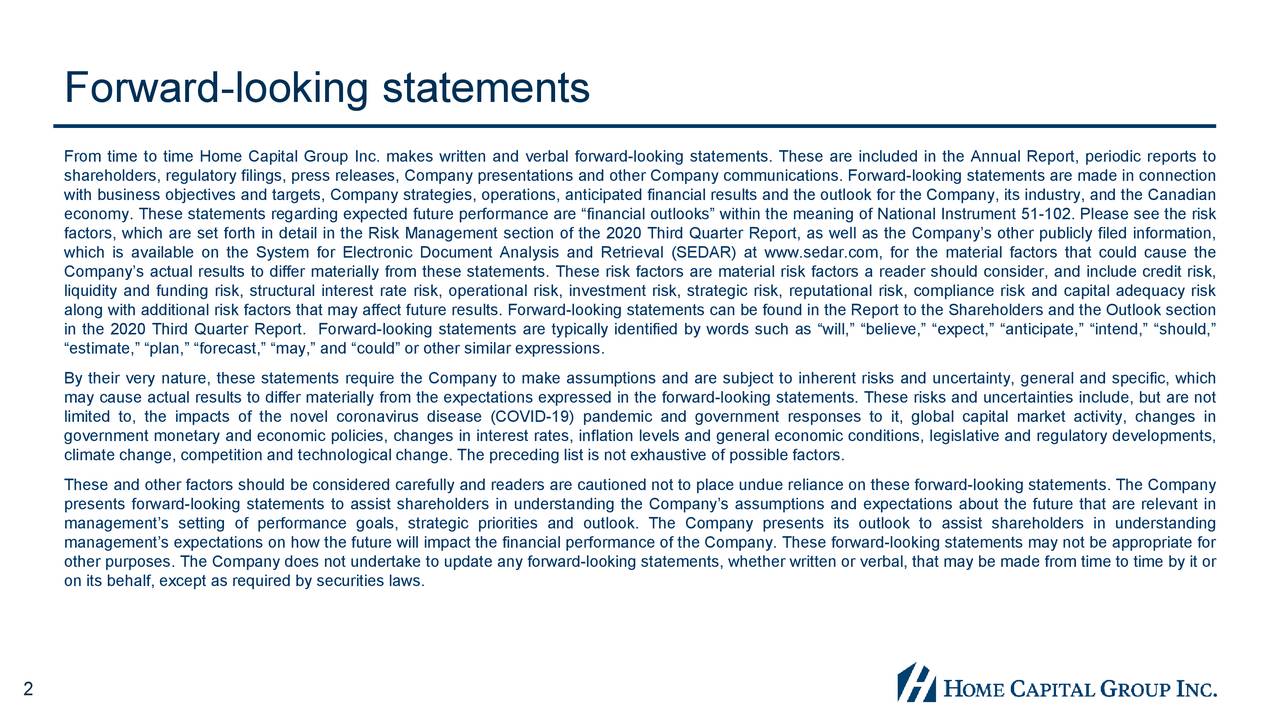 Home Capital Group Inc. 2020 Q3 - Results - Earnings Call Presentation ...
