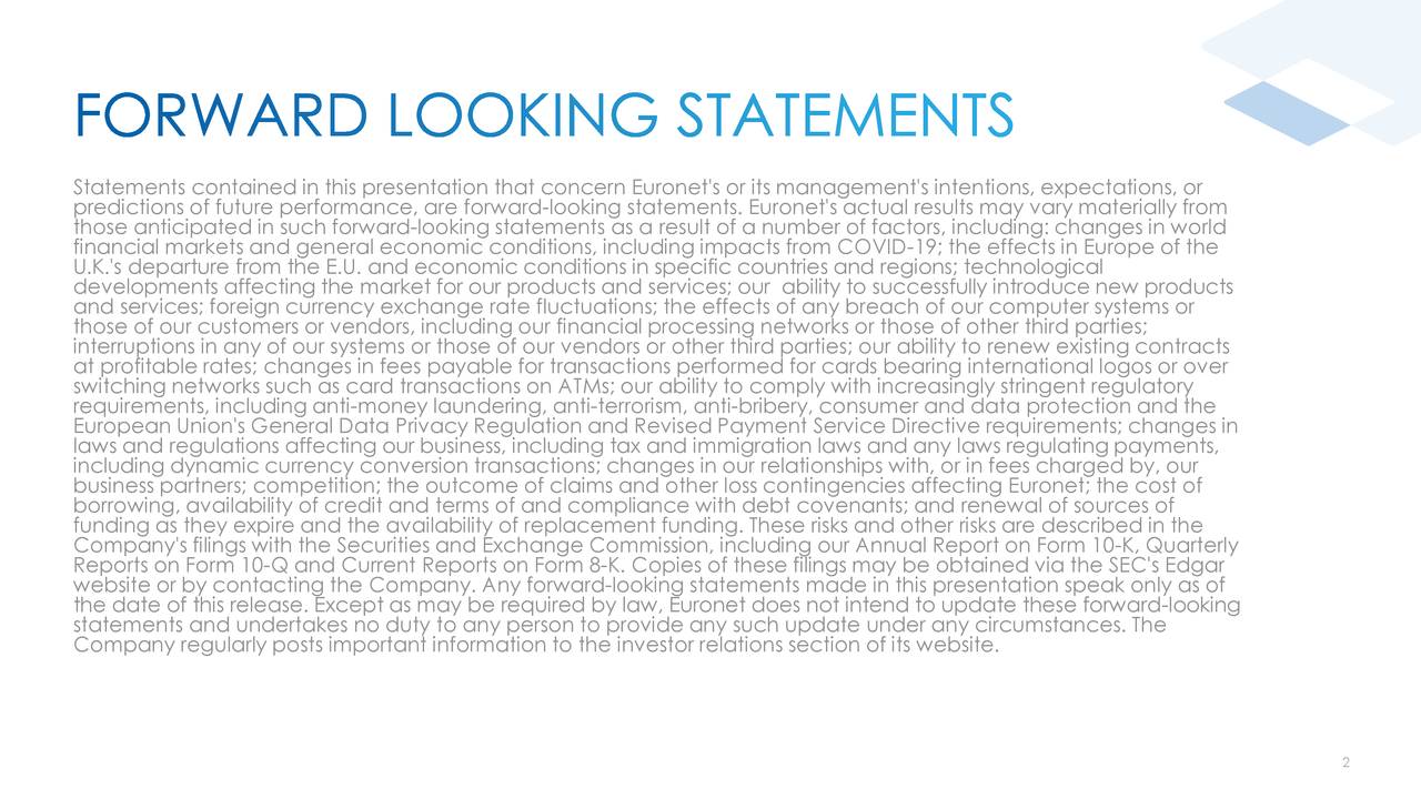 Euronet Worldwide, Inc. 2020 Q3 - Results - Earnings Call Presentation (NASDAQ:EEFT) | Seeking Alpha