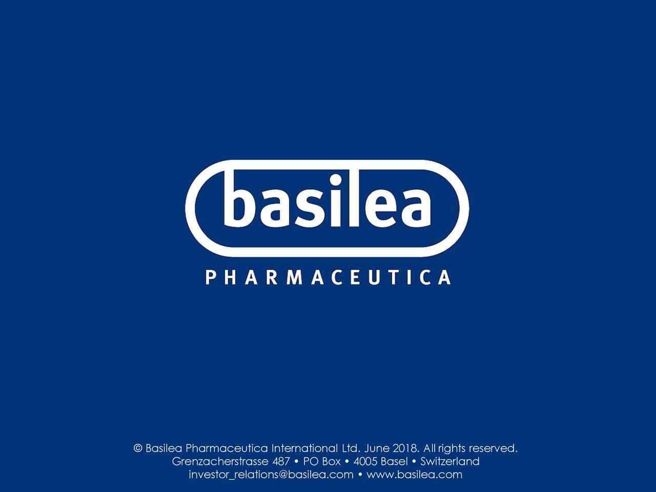 Basilea Pharmaceutica (BPMUF) Presents At Biotech Days, Kepler ...