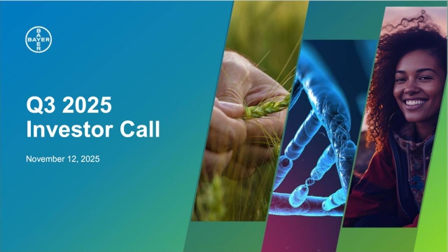 Bayer Aktiengesellschaft 2025 Q3 - Results - Earnings Call Presentation ...