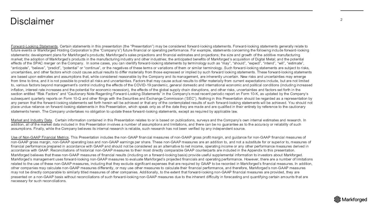 Markforged Holding Corporation 2022 Q2 - Results - Earnings Call ...