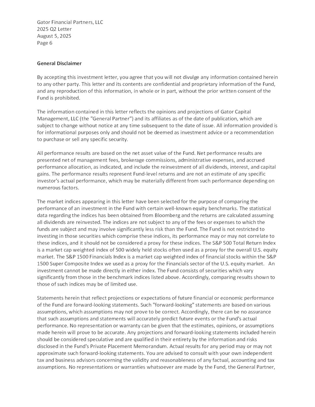 Gator Capital Management Q2 2025 Investor Letter | Seeking Alpha