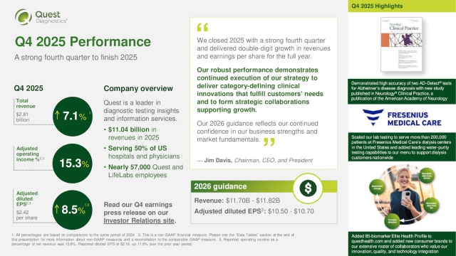 Quest Diagnostics Incorporated 2025 Q4 - Results - Earnings Call ...