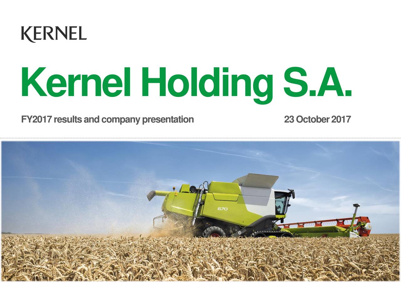 Kernel Holding SA 2017 Q4 - Results - Earnings Call Slides (OTCMKTS ...
