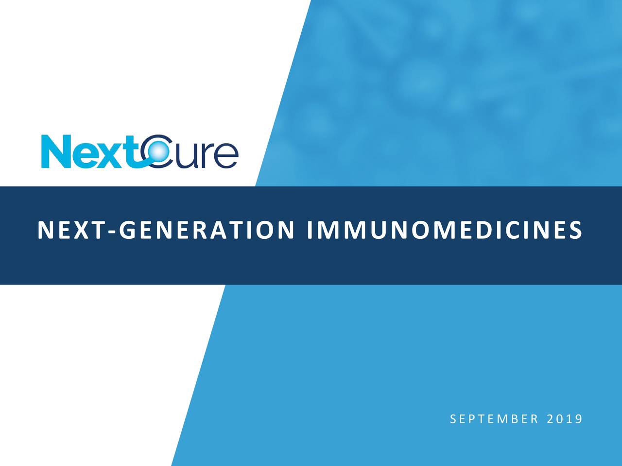 NextCure (NXTC) Investor Presentation - Slideshow (NASDAQ:NXTC ...
