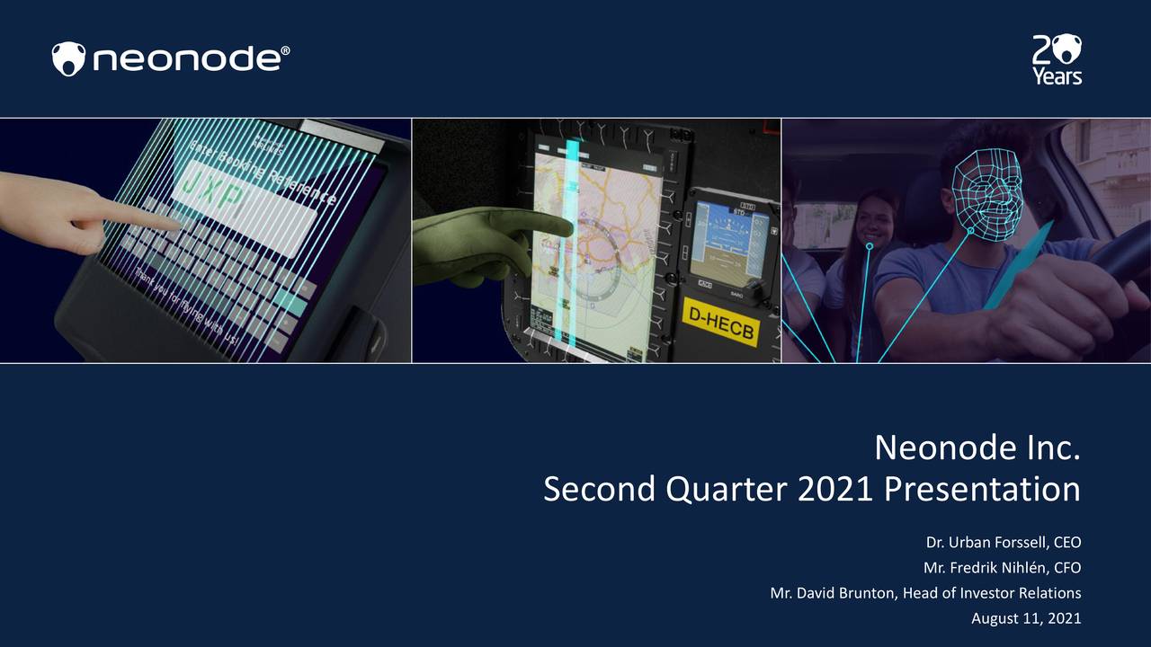 Neonode Inc. 2021 Q2 - Results - Earnings Call Presentation (NASDAQ ...