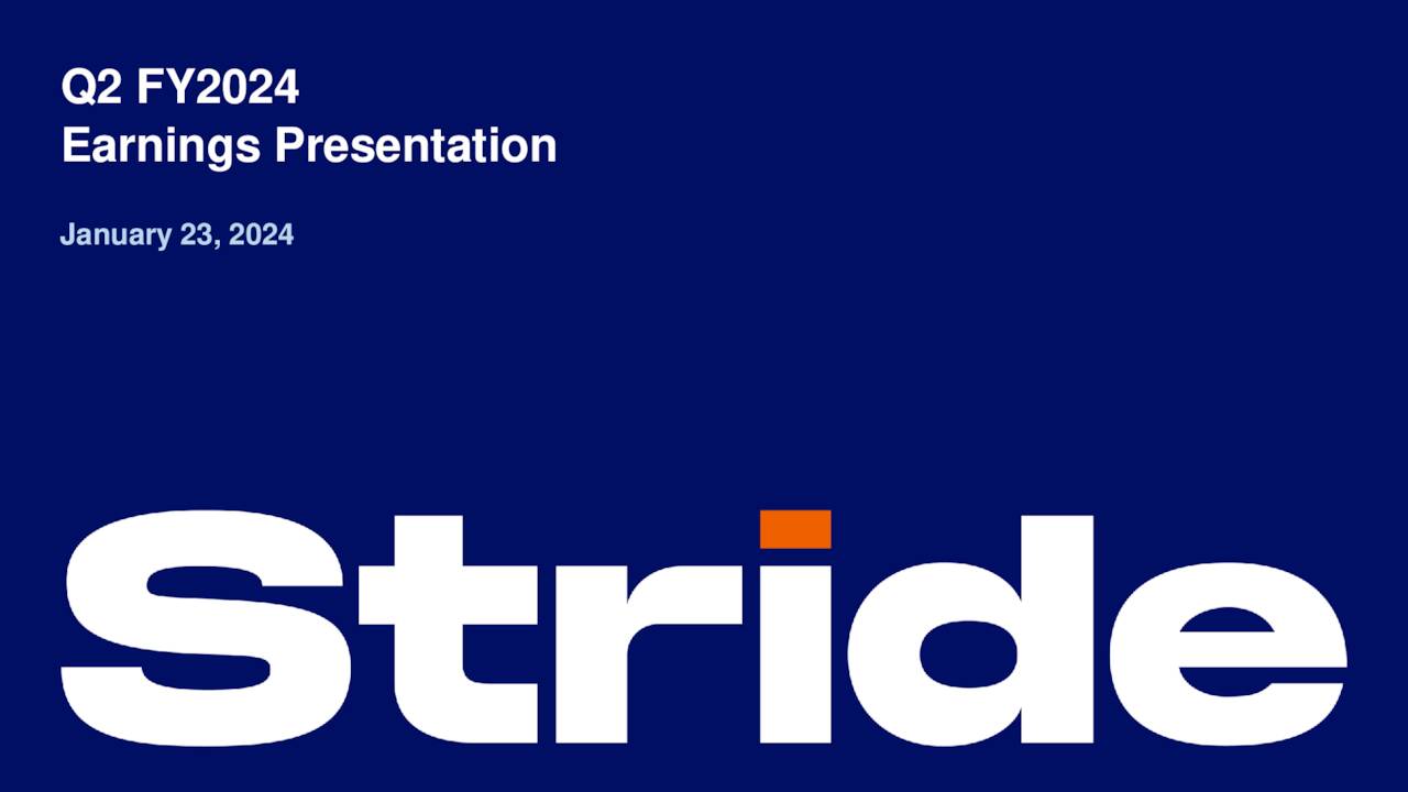 Stride, Inc. 2024 Q2 - Results - Earnings Call Presentation (NYSE:LRN) | Seeking Alpha