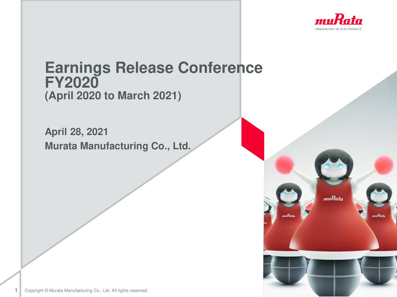 Murata Manufacturing Co., Ltd. 2020 Q4 - Results - Earnings Call ...