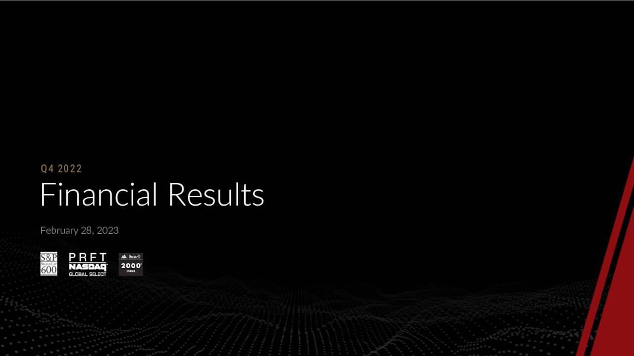 Perficient, Inc. 2022 Q4 - Results - Earnings Call Presentation (NASDAQ:PRFT-DEFUNCT-2682 ...