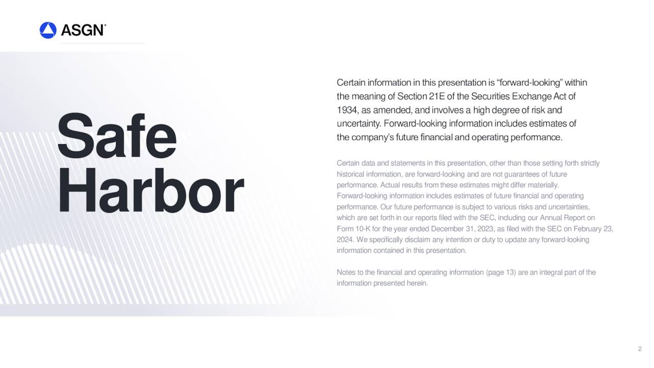 ASGN Incorporated 2024 Q1 - Results - Earnings Call Presentation (NYSE ...