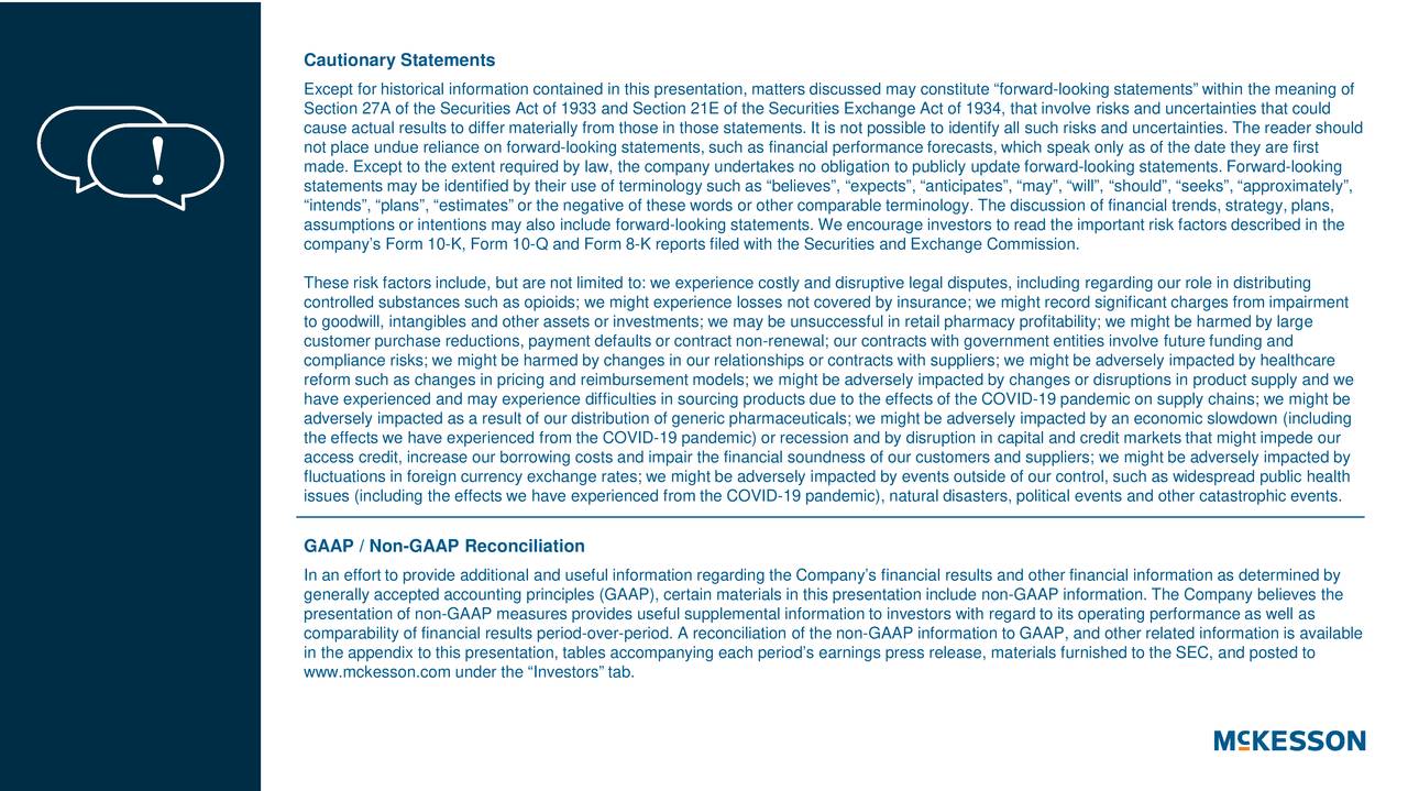 McKesson Corporation 2021 Q1 - Results - Earnings Call Presentation ...