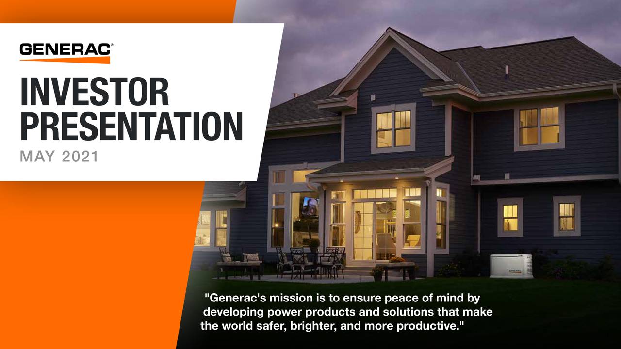 Generac Holdings (GNRC) Investor Presentation - Slideshow (NYSE:GNRC ...