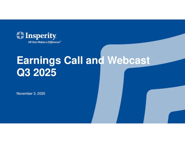 Insperity, Inc. 2025 Q3 - Results - Earnings Call Presentation (NYSE ...