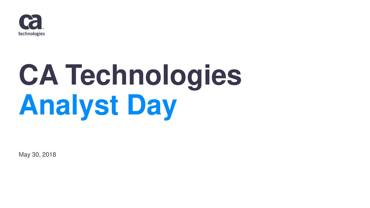 CA Inc (CA) Investor Presentation - Slideshow (NASDAQ:CA-OLD-DEFUNCT ...