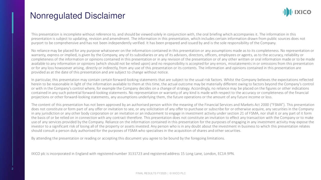 IXICO plc 2025 Q4 - Results - Earnings Call Presentation (OTCMKTS:PHYOF ...