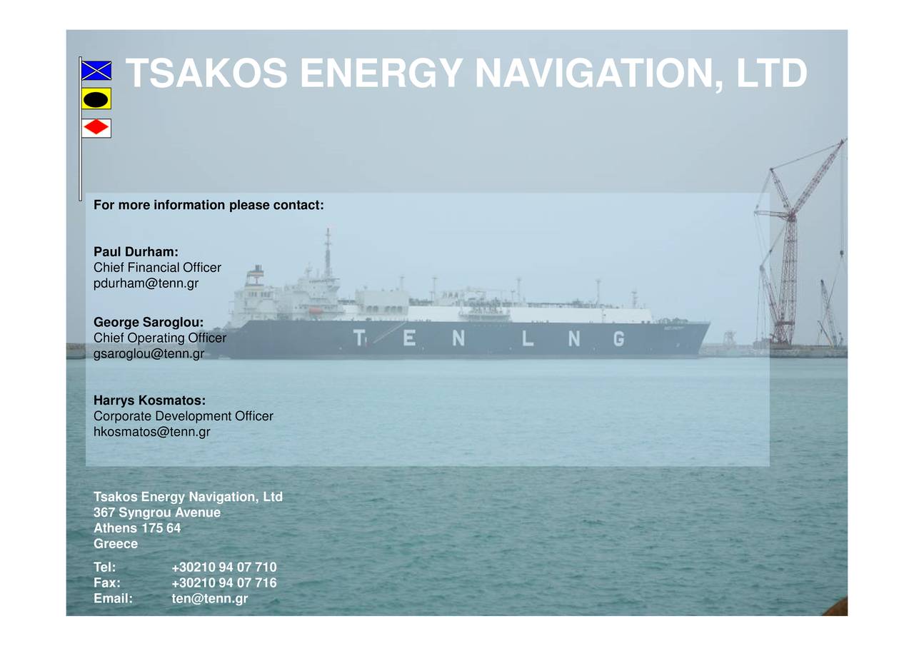 Tsakos Energy Navigation Limited 2020 Q3 - Results - Earnings Call ...