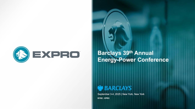 Expro Group Holdings N.V. (XPRO) Presents at Barclays 39th Annual CEO ...