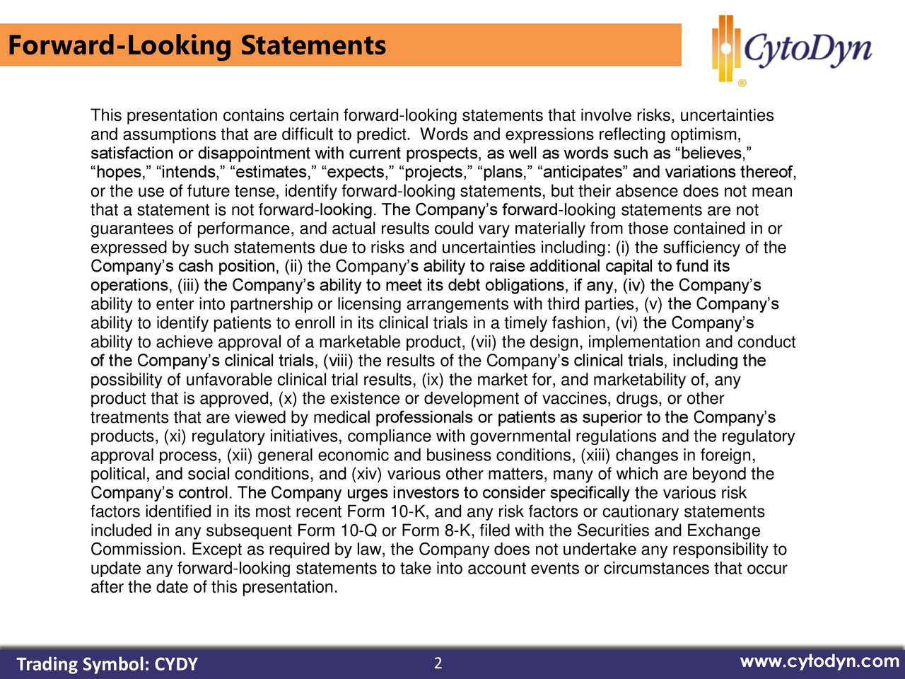 CytoDyn (CYDY) Investor Presentation - Slideshow (OTCMKTS:CYDY ...