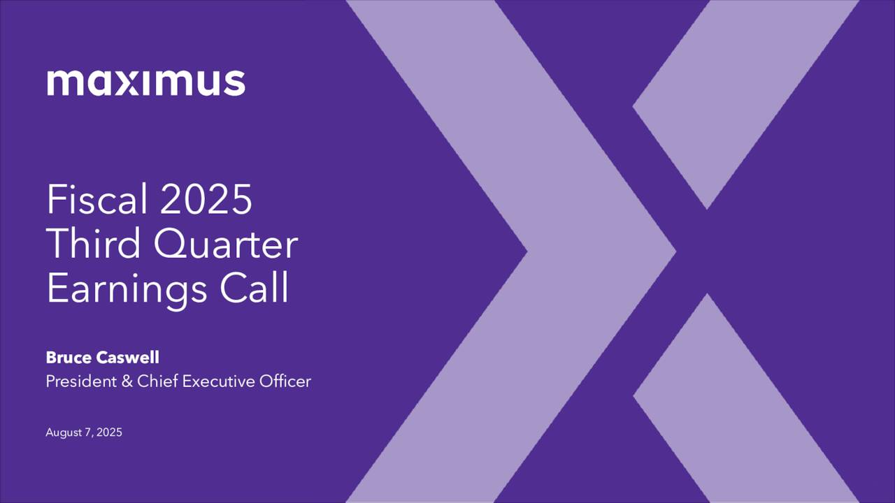 Maximus, Inc. 2025 Q3 - Results - Earnings Call Presentation (NYSE:MMS ...