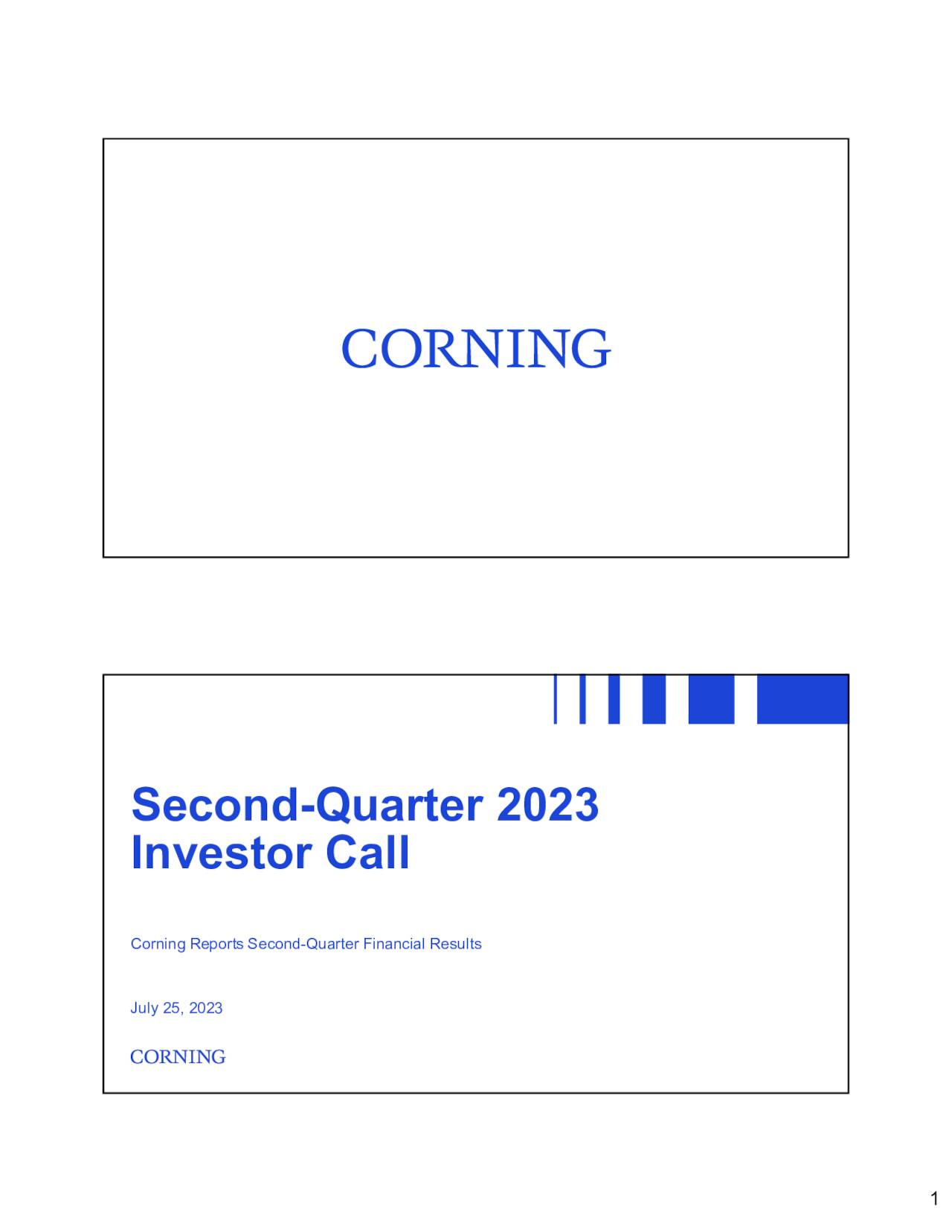 Corning Incorporated 2023 Q2 - Results - Earnings Call Presentation (NYSE:GLW) | Seeking Alpha