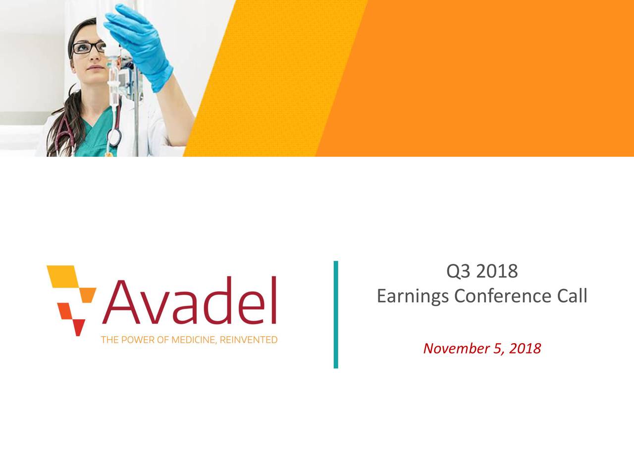 Avadel Pharmaceuticals plc 2018 Q3 - Results - Earnings Call Slides ...