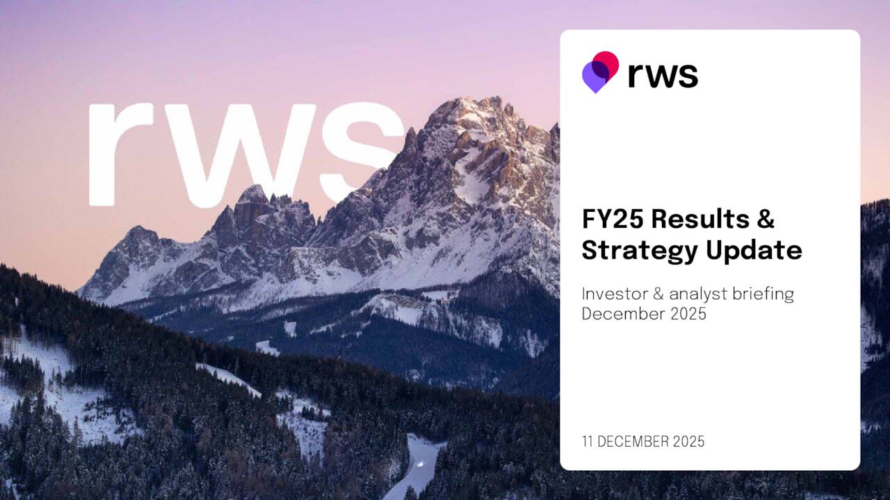 RWS Holdings plc 2025 Q4 - Results - Earnings Call Presentation ...