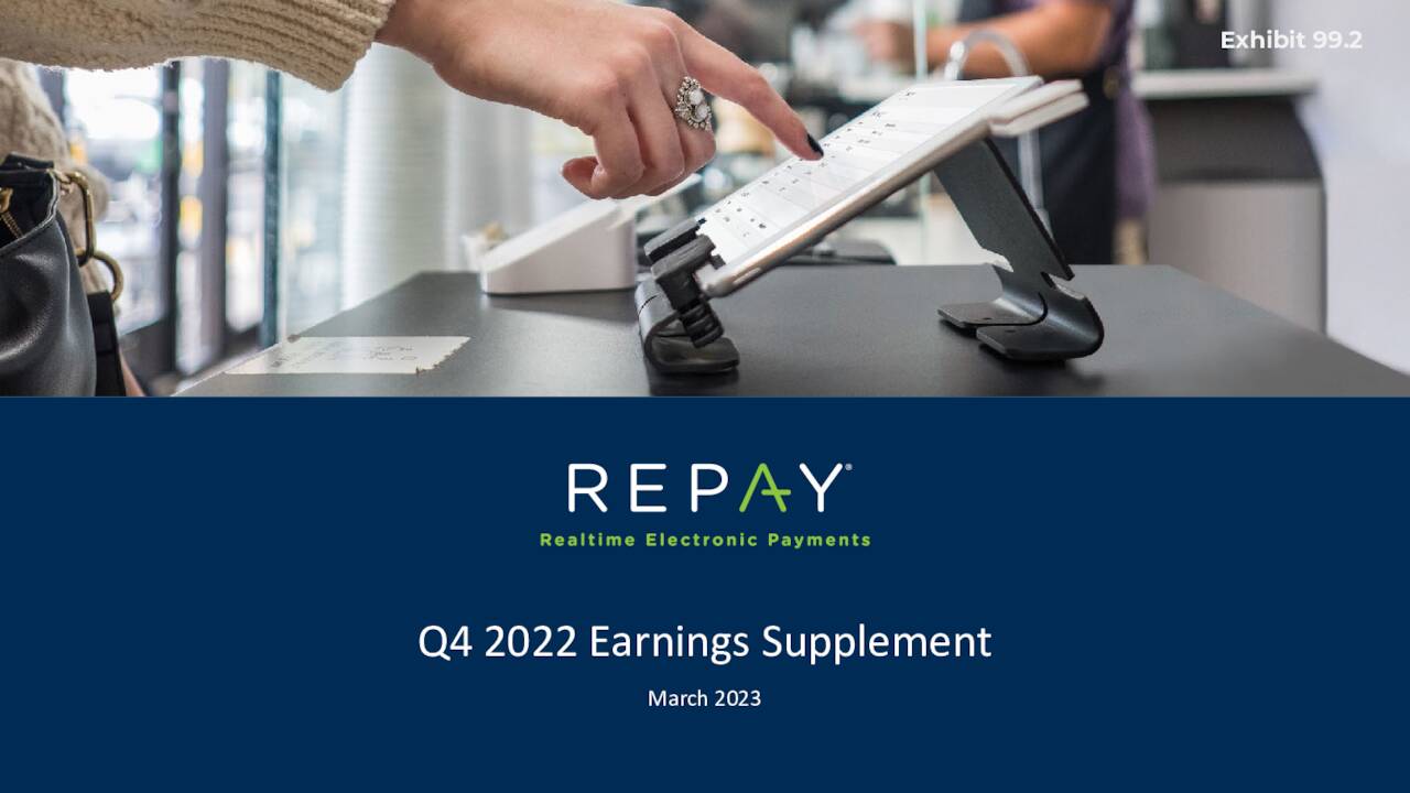 Repay Holdings Corporation 2022 Q4 - Results - Earnings Call ...