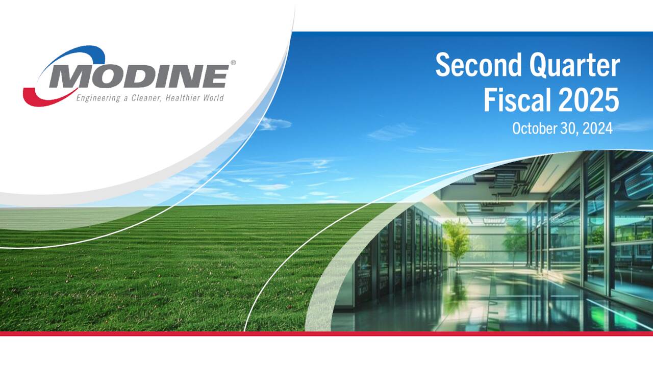 Modine Manufacturing Company 2025 Q2 - Results - Earnings Call ...