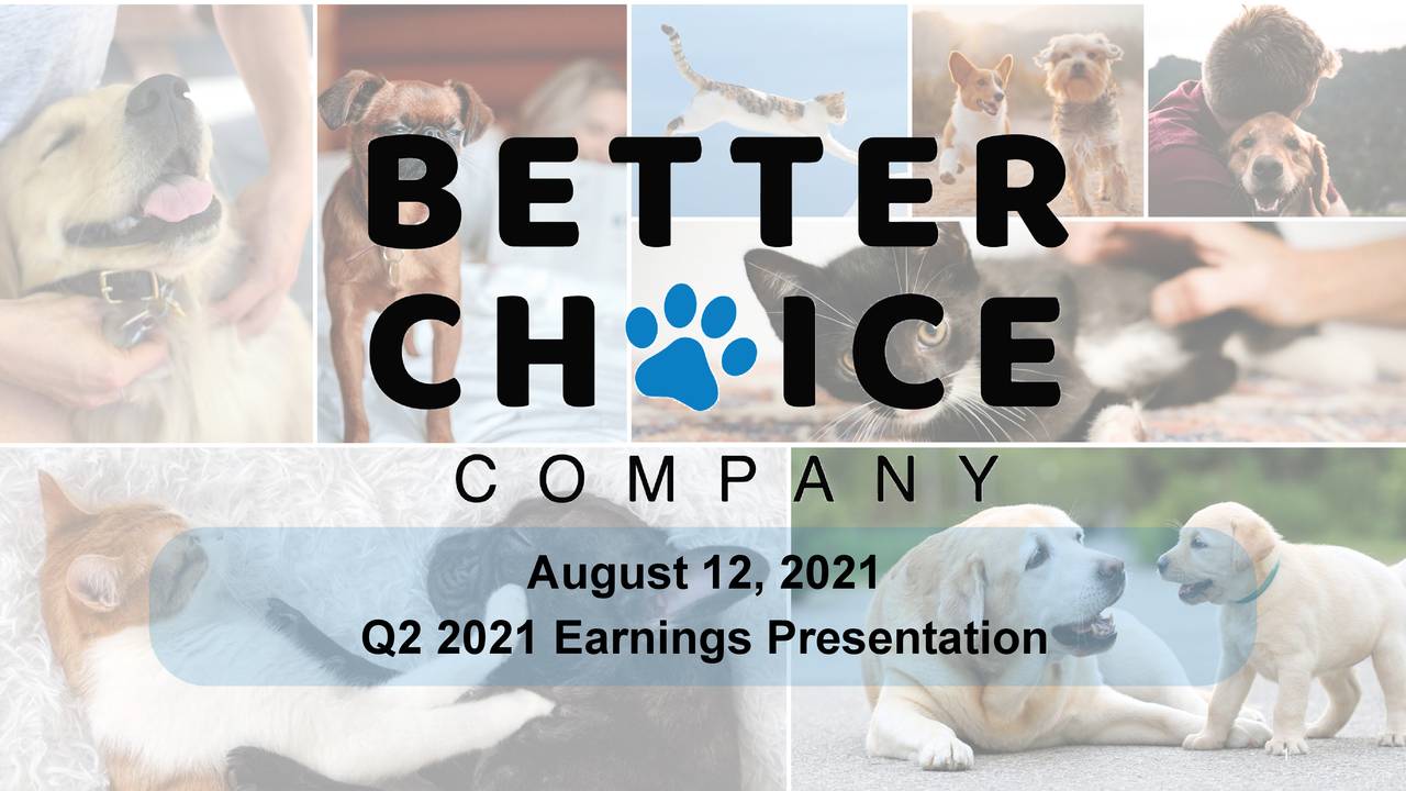 Better Choice Company Inc. 2021 Q2 - Results - Earnings Call ...