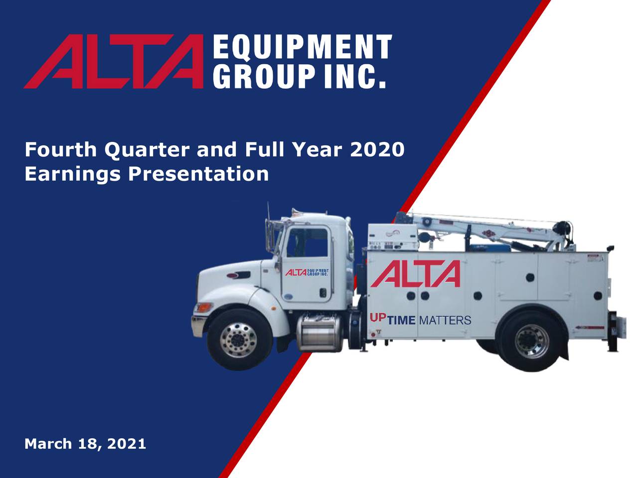 Alta Equipment Group Inc. 2020 Q4 - Results - Earnings Call ...