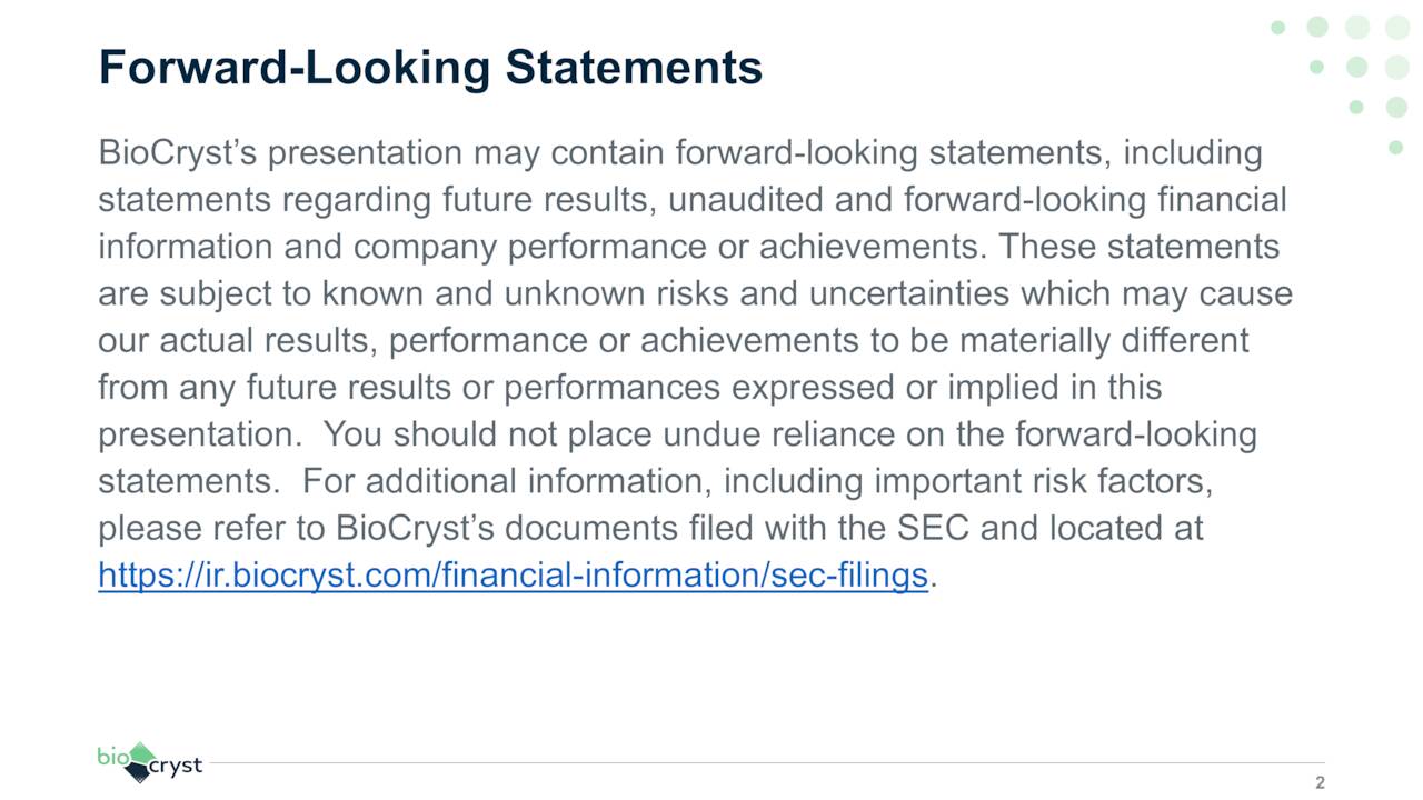 BioCryst Pharmaceuticals (BCRX) Investor Presentation - Slideshow ...