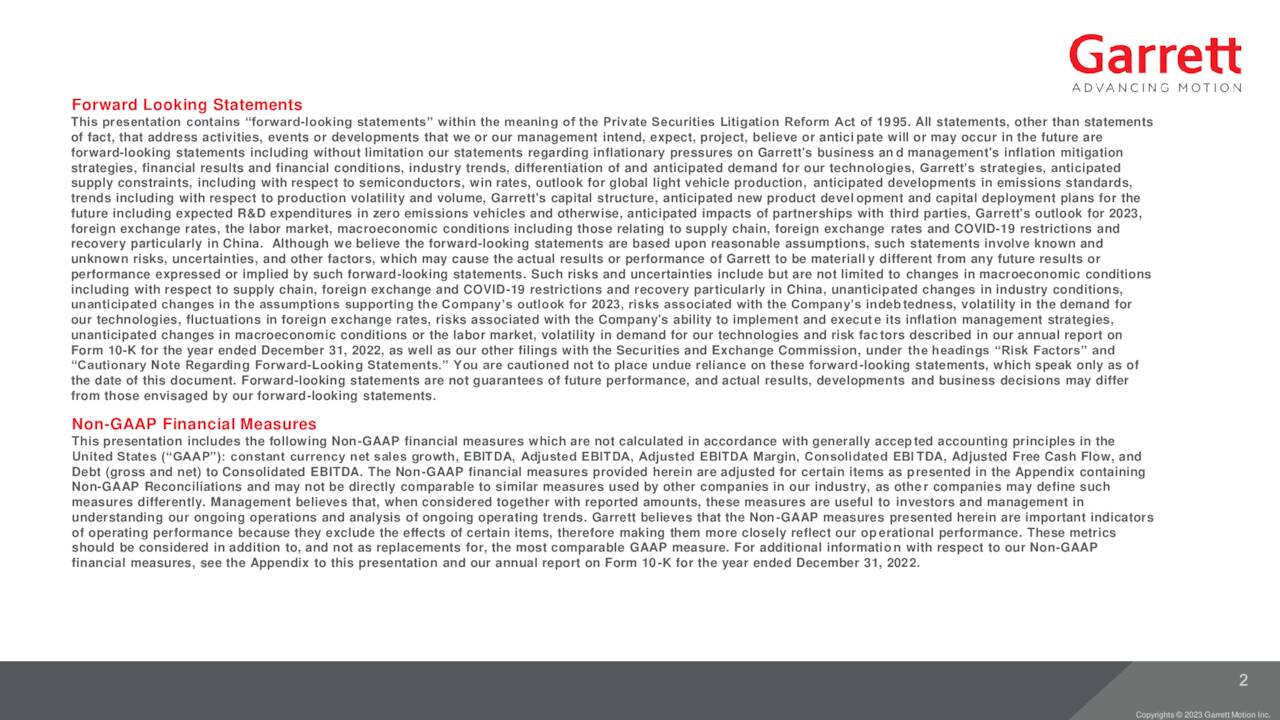 Garrett Motion Inc. 2023 Q3 - Results - Earnings Call Presentation ...