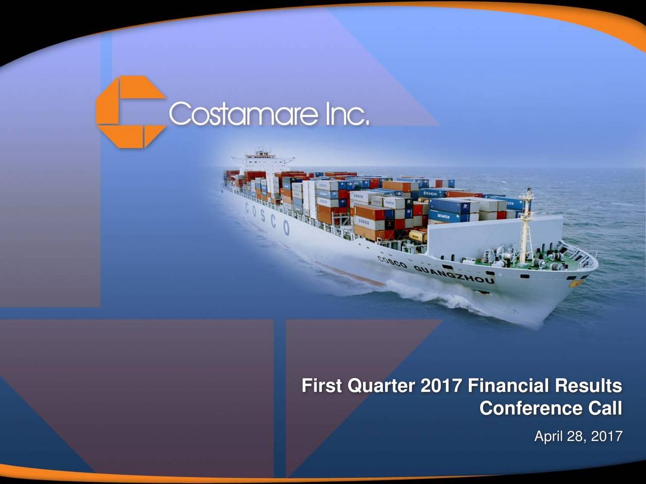 Costamare Inc. 2017 Q1 - Results - Earnings Call Slides (NYSE:CMRE ...