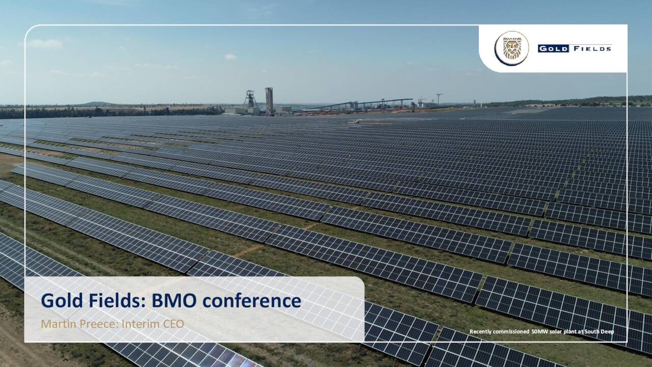 Gold Fields (GFI) Presents At The BMO Global Metals, Mining & Critical ...