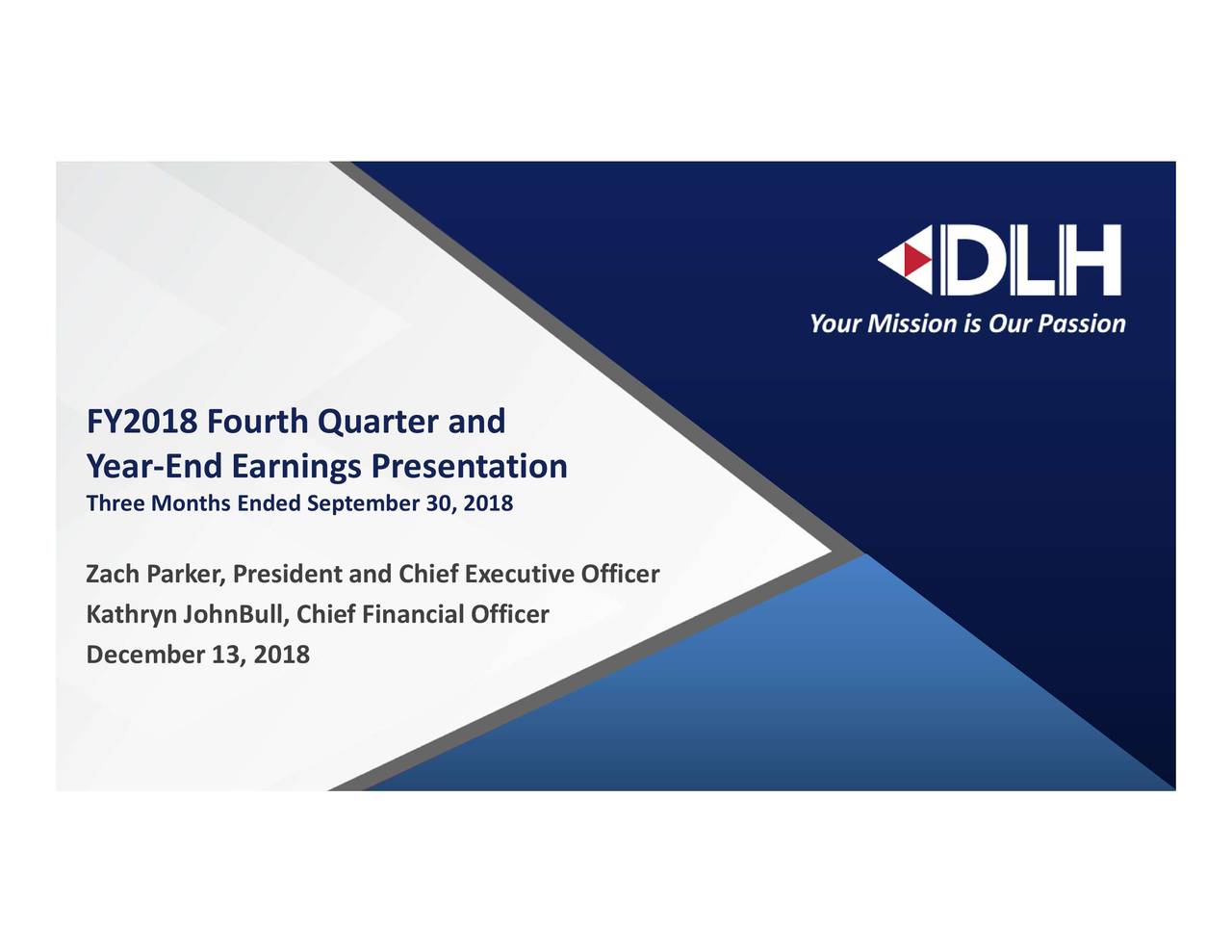 DLH Holdings Corp 2018 Q4 - Results - Earnings Call Slides (NASDAQ:DLHC ...