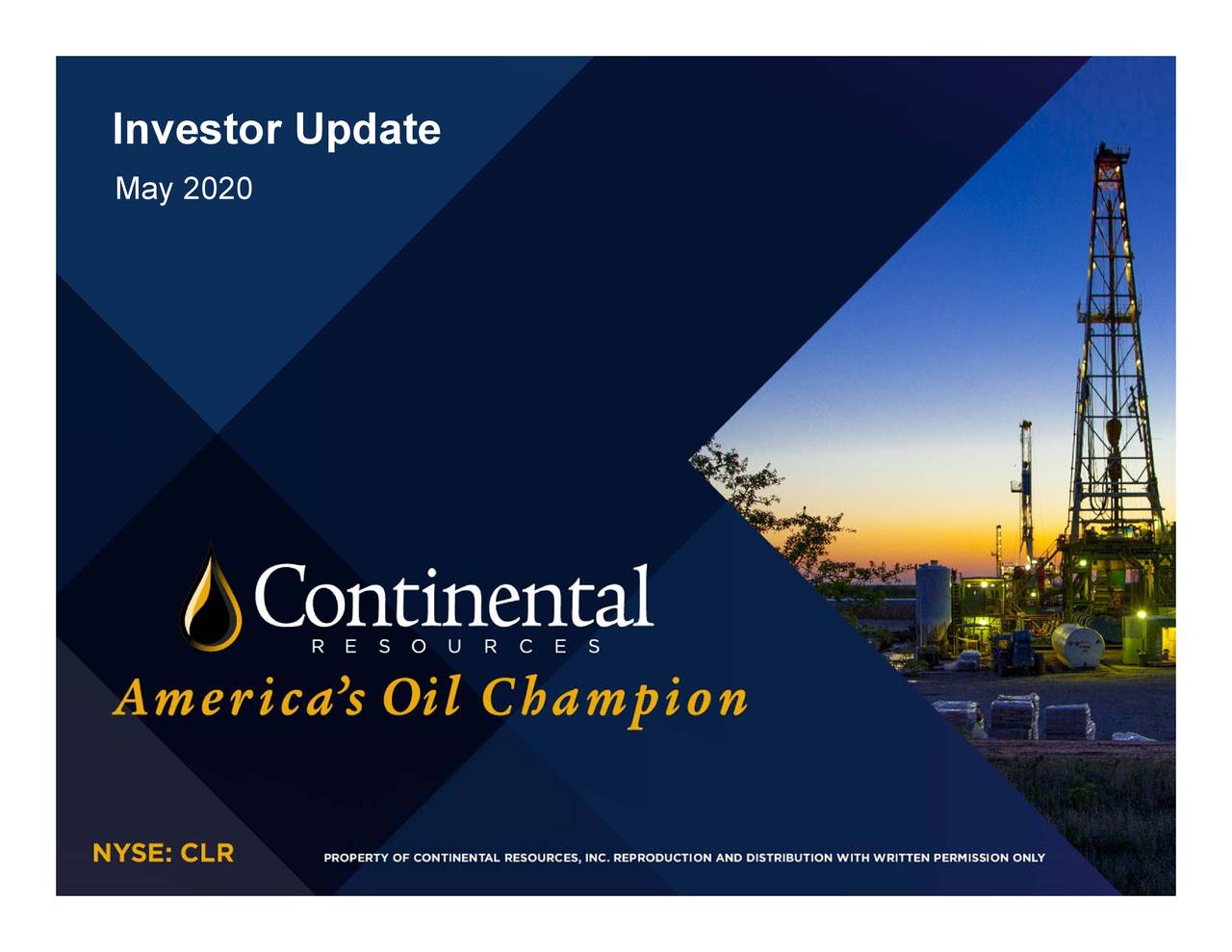 Continental Resources Inc 2020 Q1 Results Earnings Call