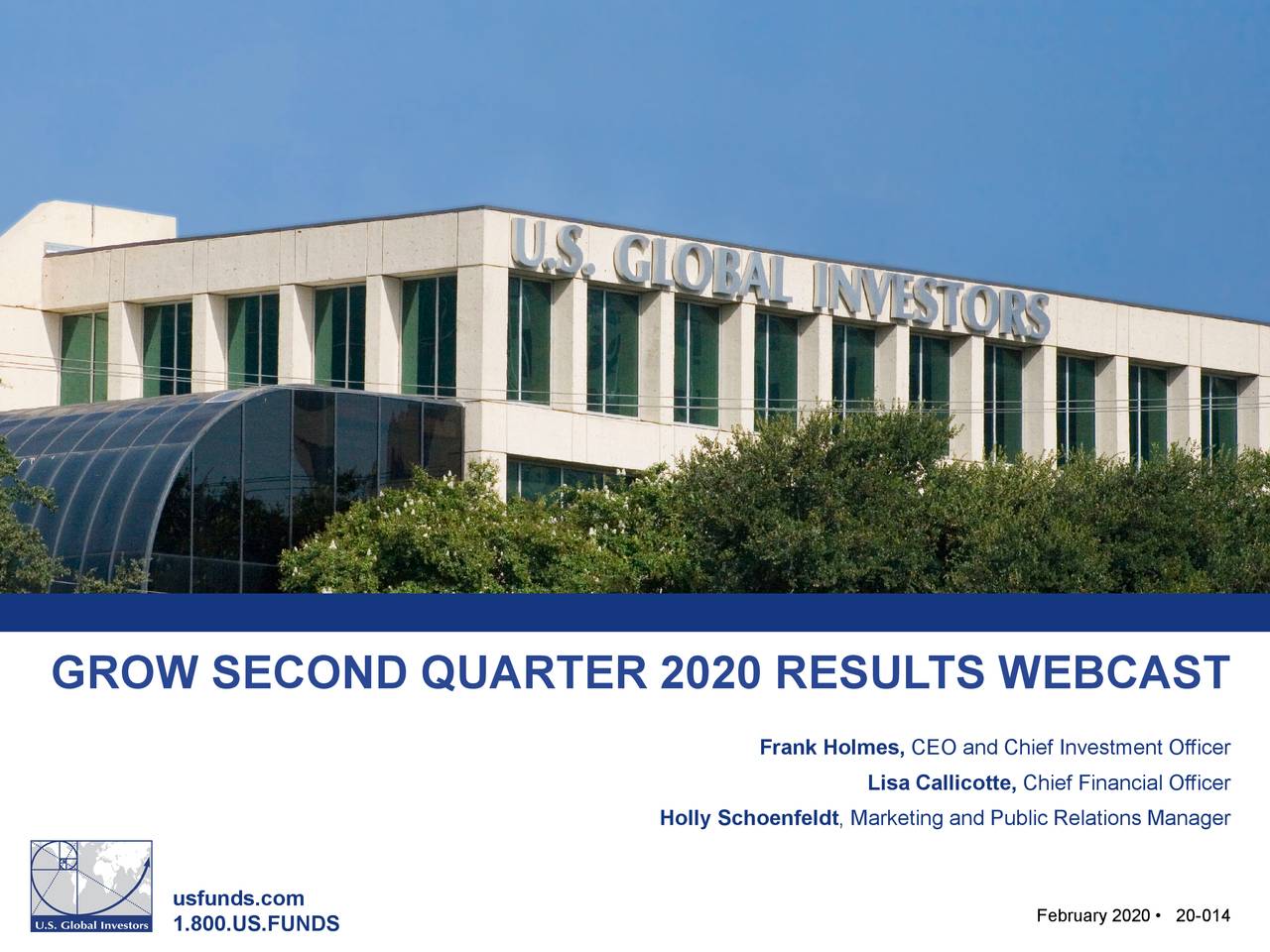 U.S. Global Investors, Inc. 2020 Q2 - Results - Earnings Call ...