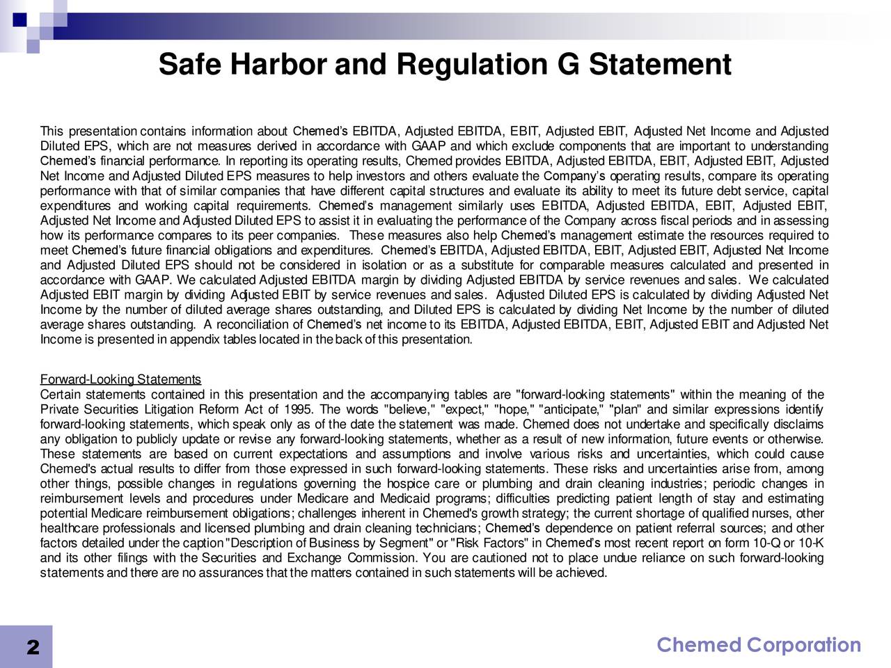 Chemed Corporation 2021 Q1 - Results - Earnings Call Presentation (NYSE ...
