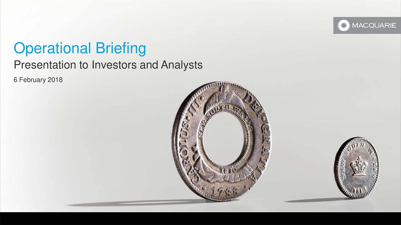2018 Macquarie Group Operational Briefing (OTCMKTS:MCQEF) | Seeking Alpha