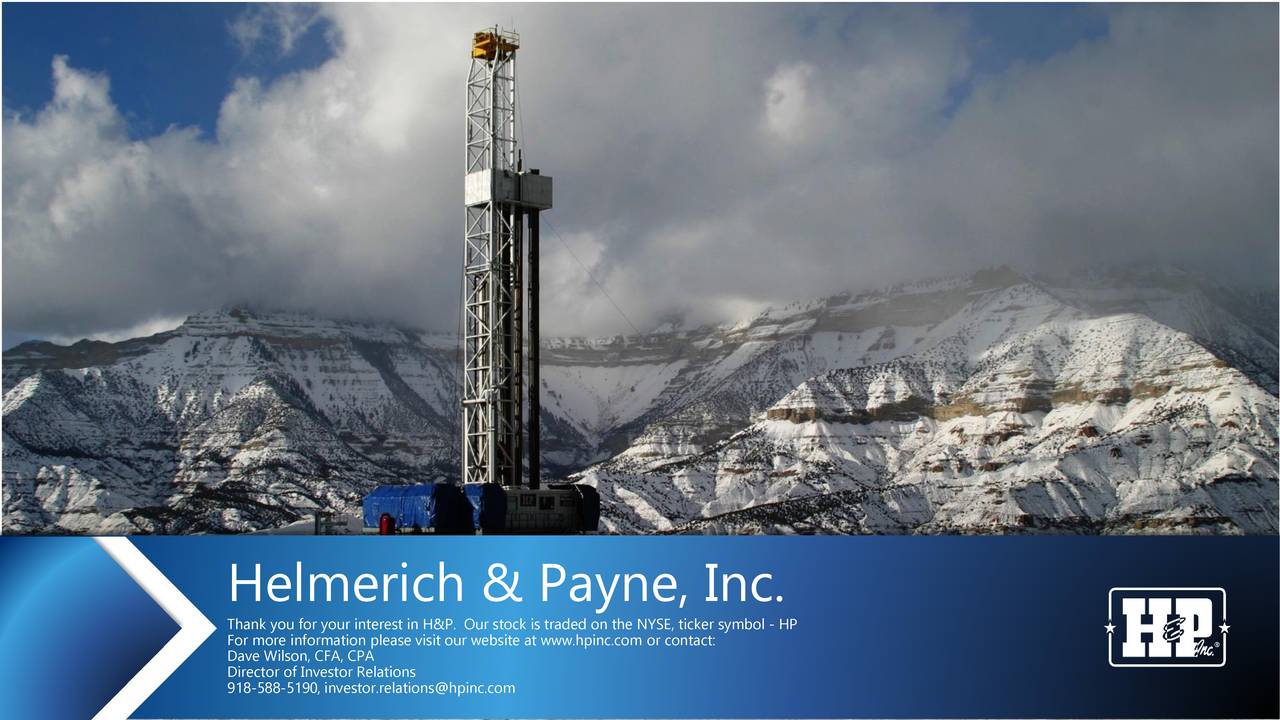 Helmerich & Payne (HP) Presents At 8th Annual Cowen Energy & Natural Resources Conference ...