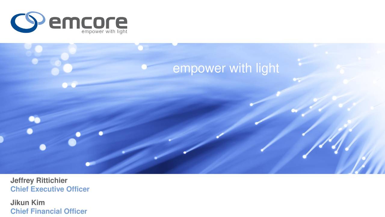 EMCORE Corporation 2017 Q4 - Results - Earnings Call Slides (NASDAQ ...