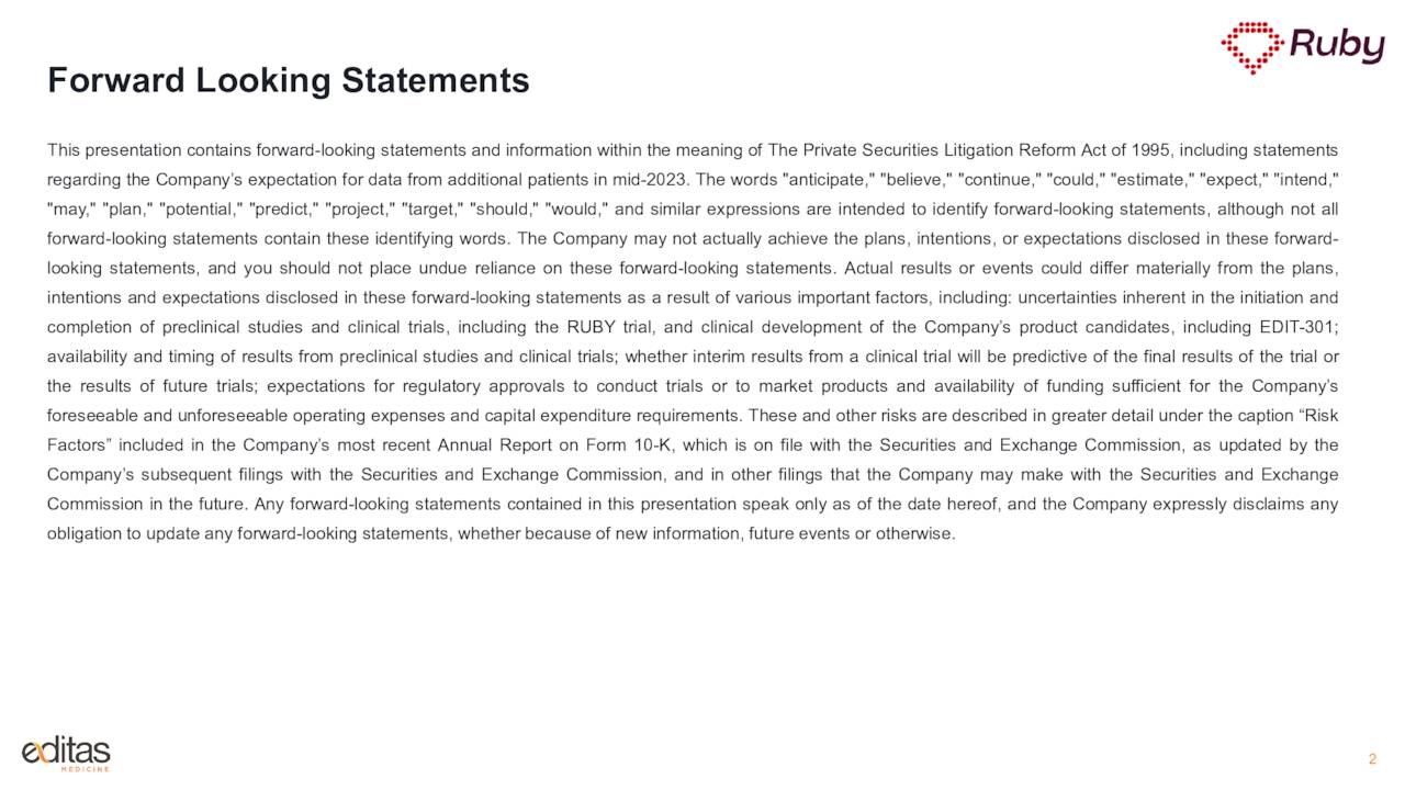 EDIT-301 Clinical Update (NASDAQ:EDIT) | Seeking Alpha