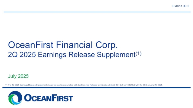 OceanFirst Financial Corp. 2025 Q2 - Results - Earnings Call ...