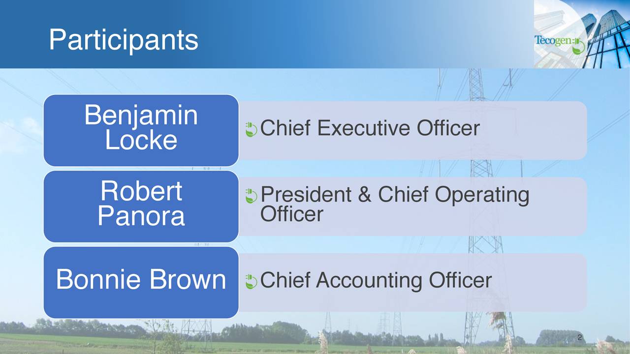 Tecogen Inc. 2018 Q1 - Results - Earnings Call Slides (NYSE:TGEN ...