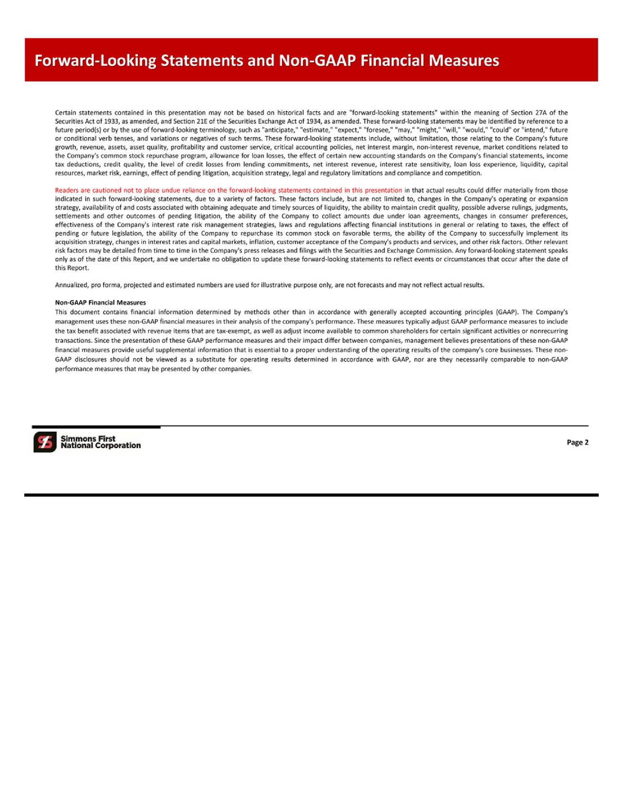 Simmons First National (SFNC) Investor Presentation - Slideshow (NASDAQ ...