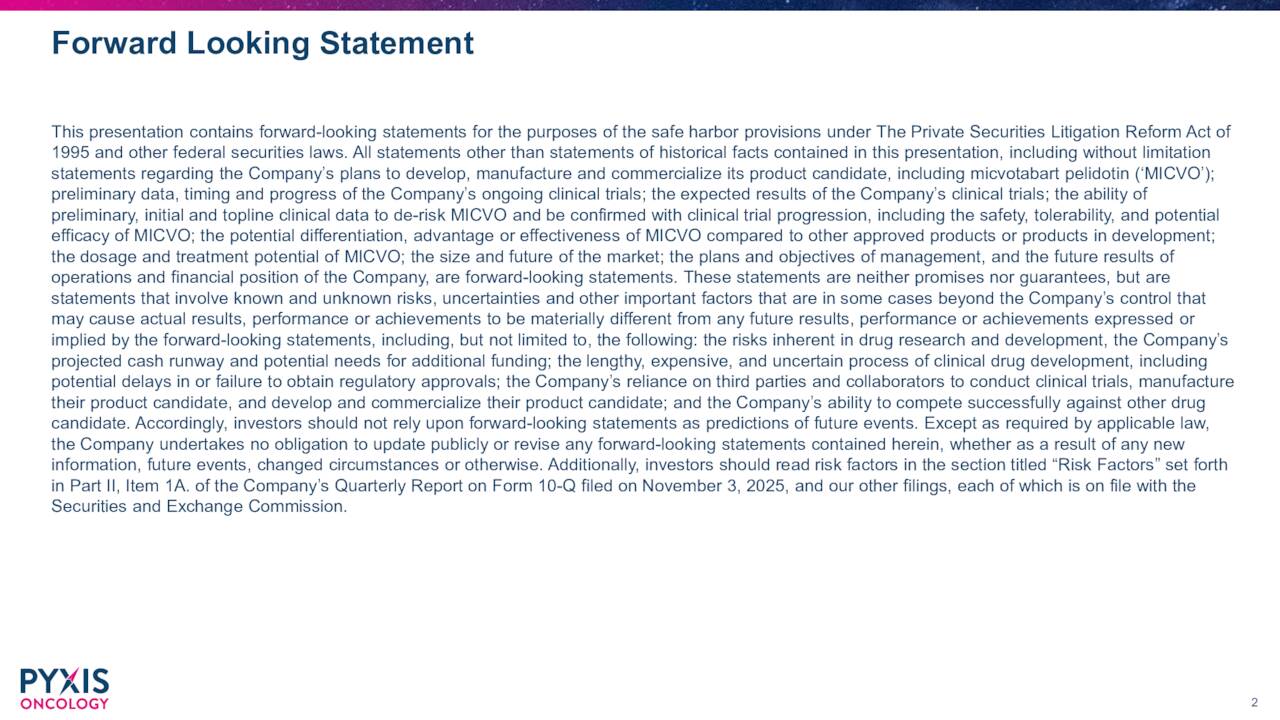 Pyxis Oncology, Inc. (PYXS) Discusses Preliminary Phase 1 Data for ...