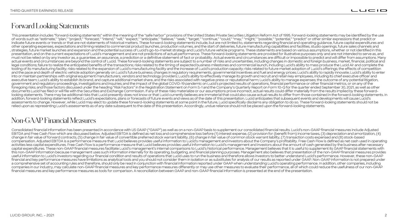 Lucid Group, Inc. 2021 Q3 - Results - Earnings Call Presentation (NASDAQ:LCID) | Seeking Alpha